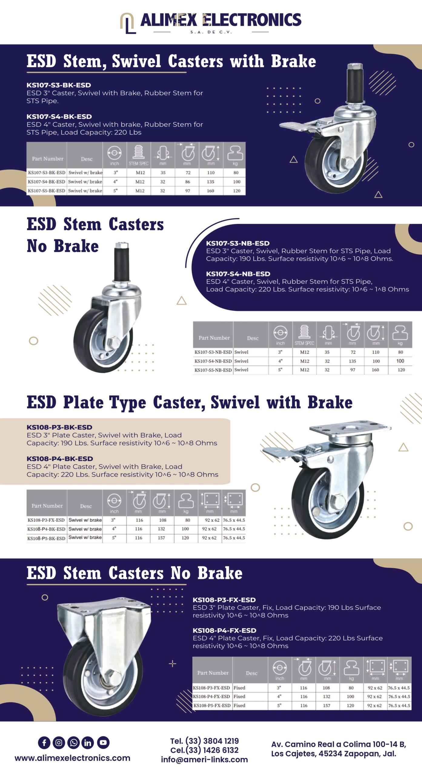 ESD CASTERS – ALIMEX